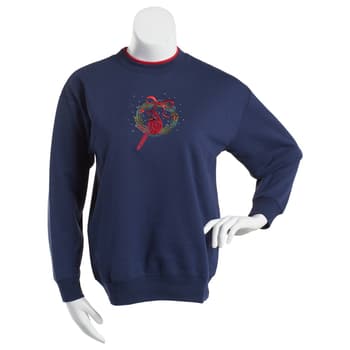 Womens MCCC Sportswear Holiday Cardinal Wreath Sweatshirt - Boscov's