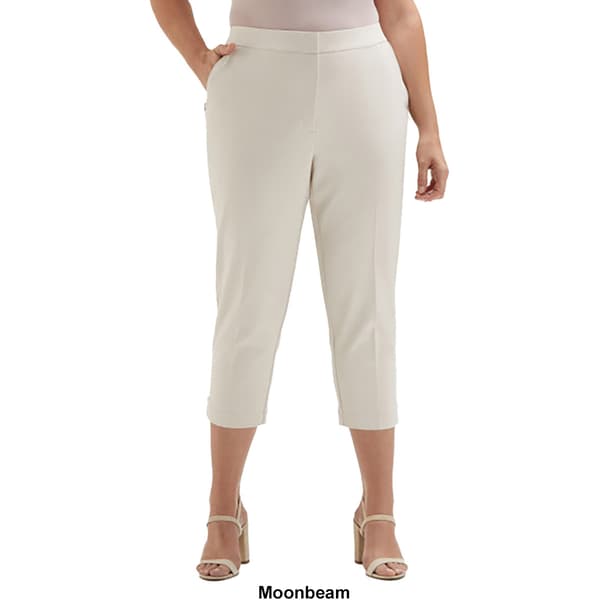 Plus Size Rafaella® Satin Twill Capri Pants w/Grommets - Boscov's