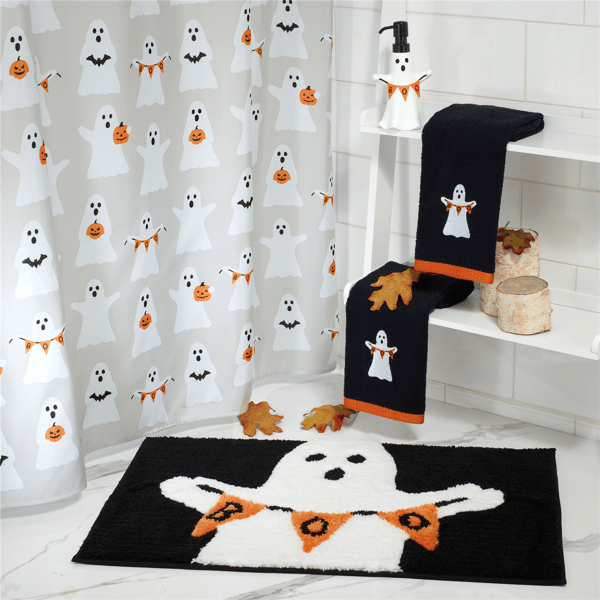Avanti Ghost Boo Halloween 2pk. Embroidered Hand Towels - Boscov's