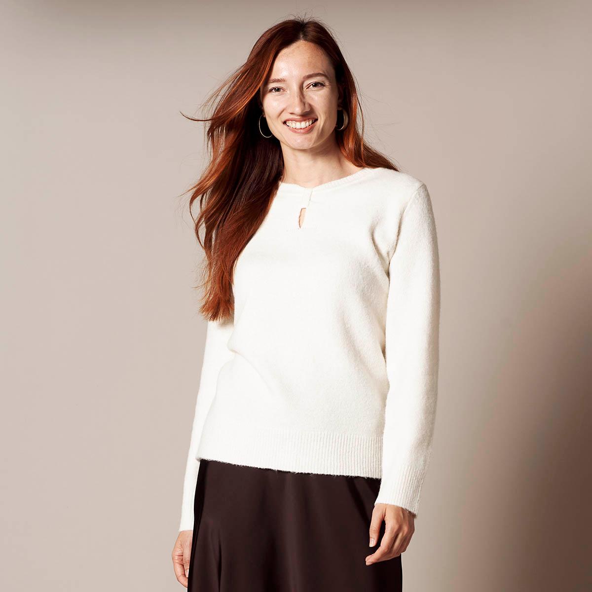 Click here for Plus Size Preswick & Moore(R) Long Sleeve w/ V-Kno... prices