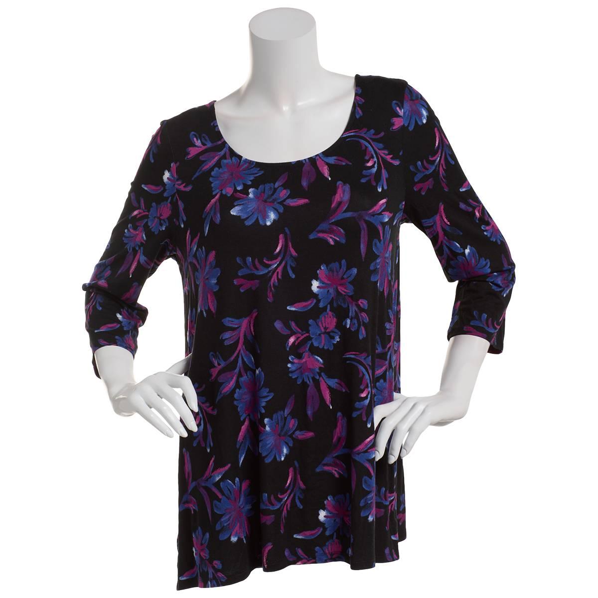 Click here for Plus Size Preswick & Moore(R) 3/4 Sleeve Watercolo... prices