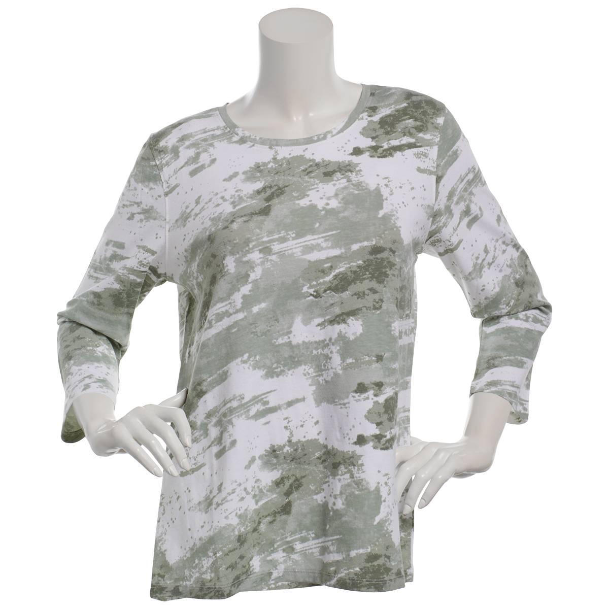 Click here for Petite Preswick & Moore(R) 3/4 Sleeve Splatter Abs... prices