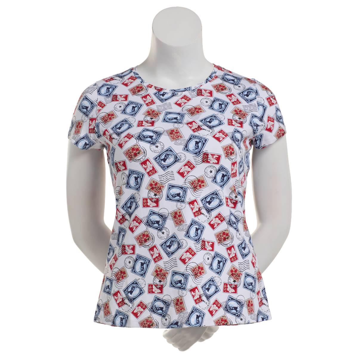 Click here for Womens Preswick & Moore(R) Short Sleeve Stamp Tee prices