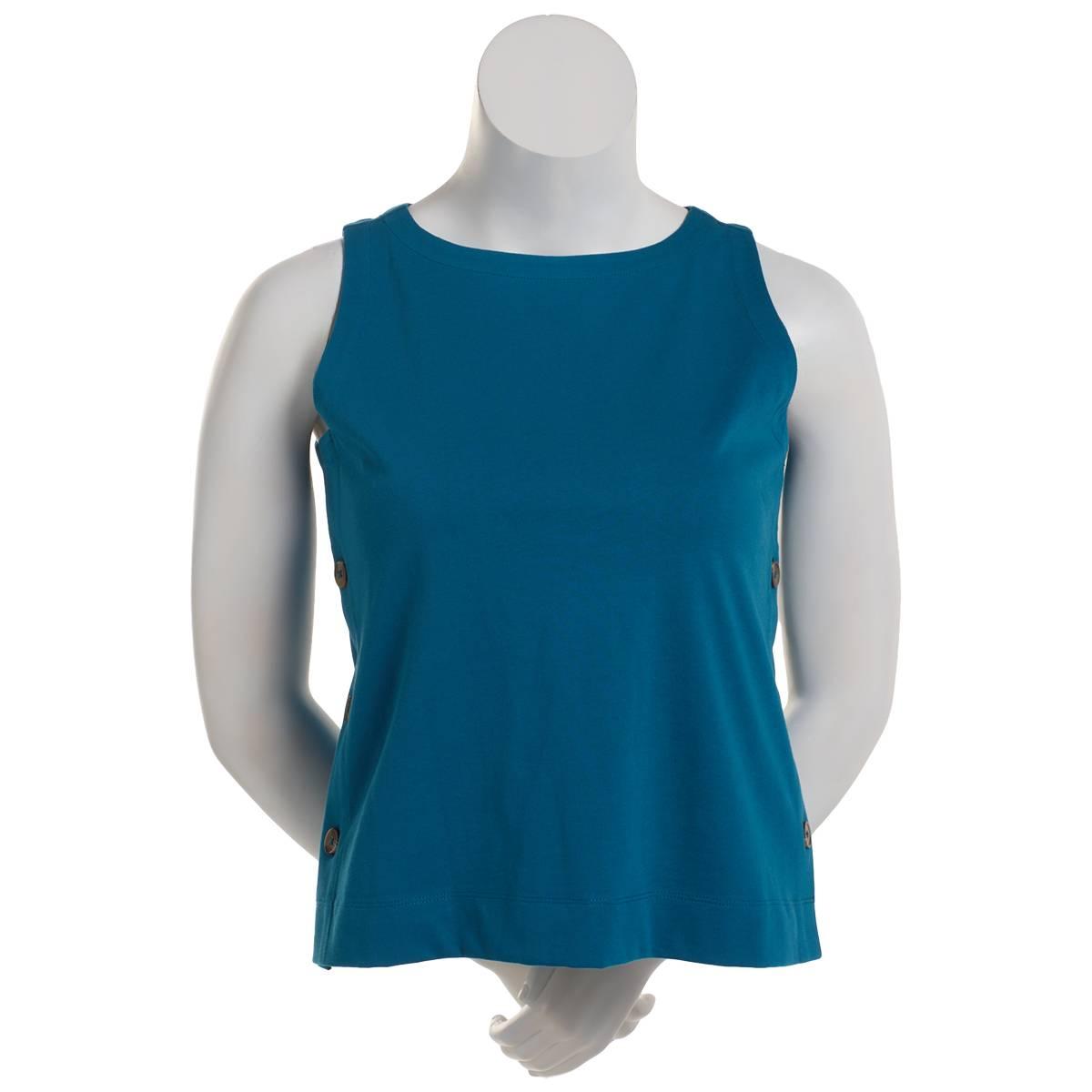 Click here for Petite Preswick & Moore(R) Solid Side Button Tank... prices