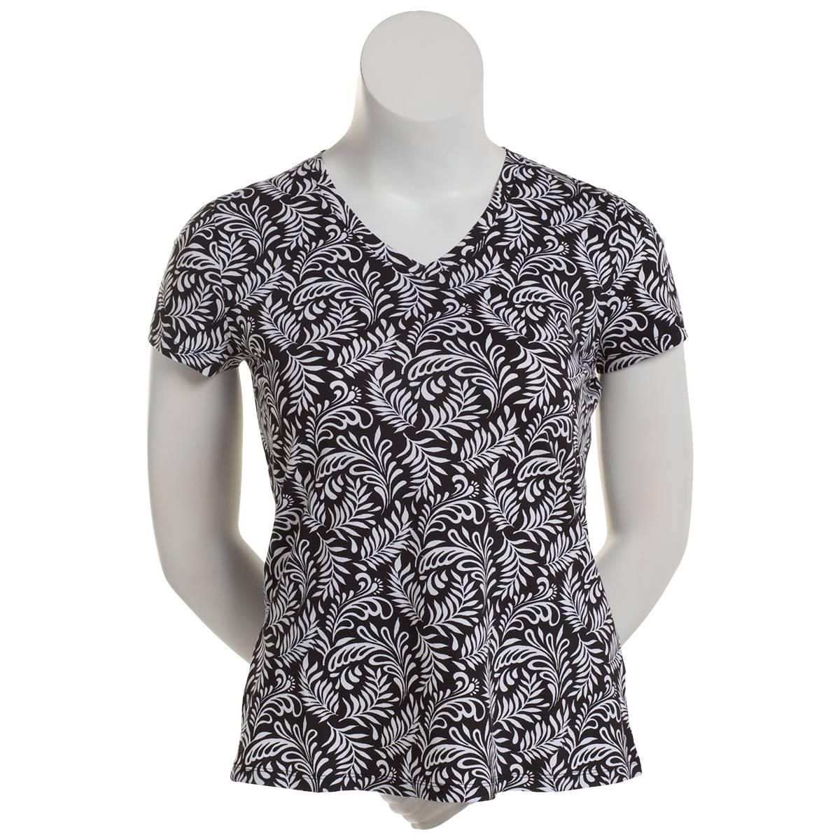 Click here for Womens Preswick & Moore(R) Short Sleeve V-Neck Fer... prices