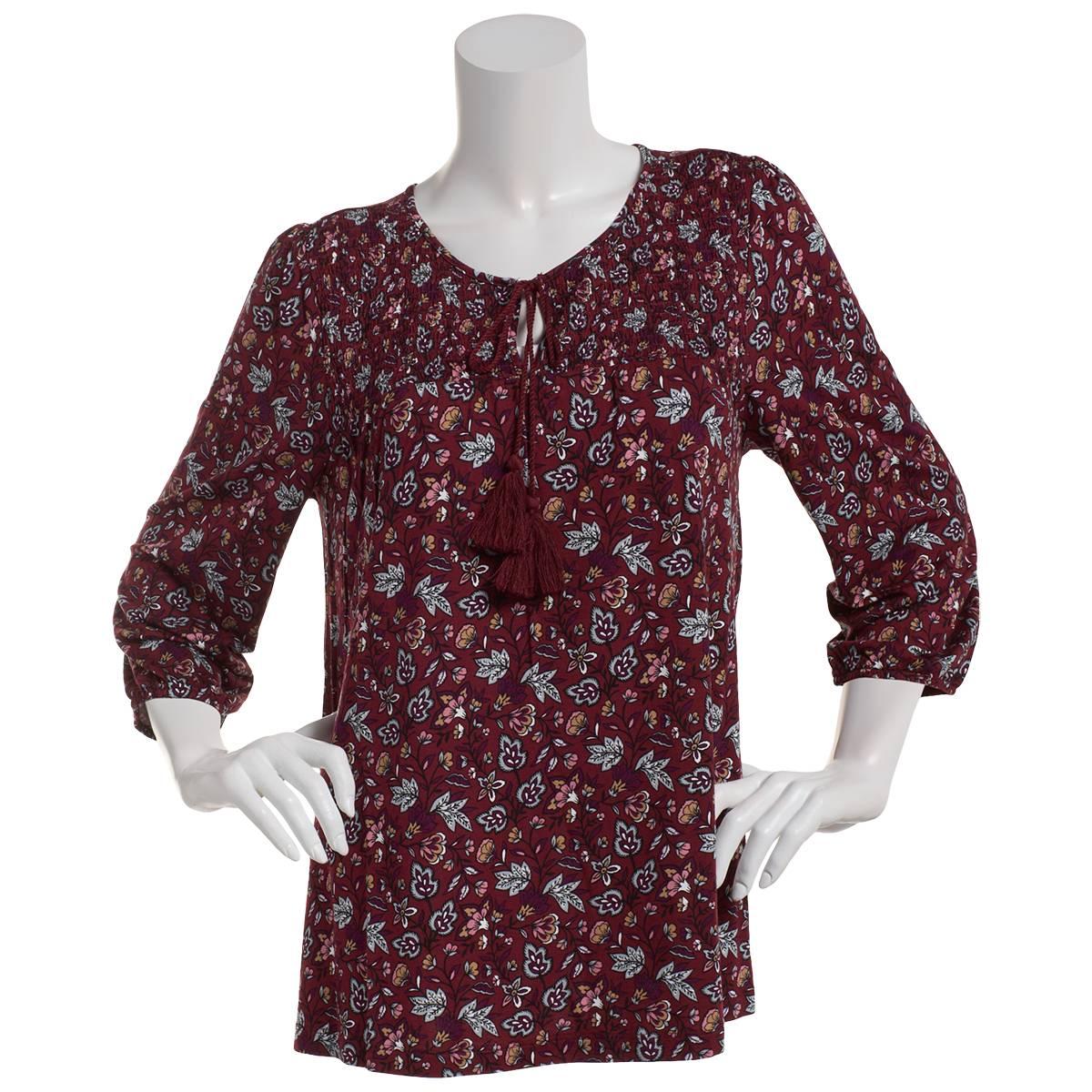 Click here for Petite Preswick & Moore(R) 3/4 Sleeve Floral Leaf... prices