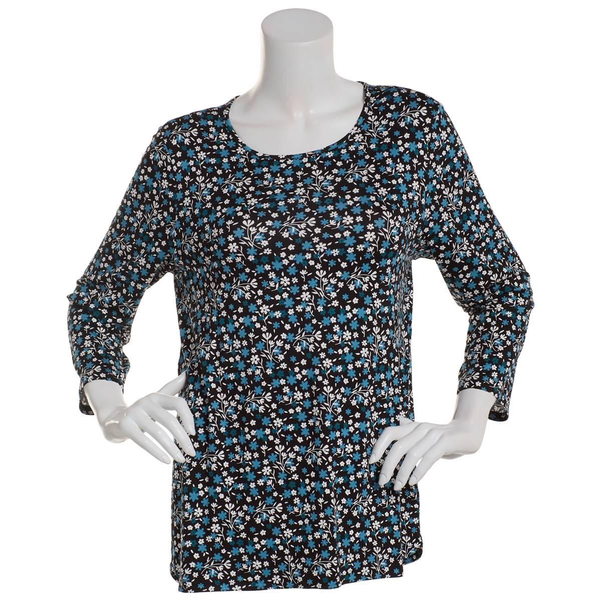Click here for Petite Preswick & Moore(R) 3/4 Sleeve Ditsy Floral... prices