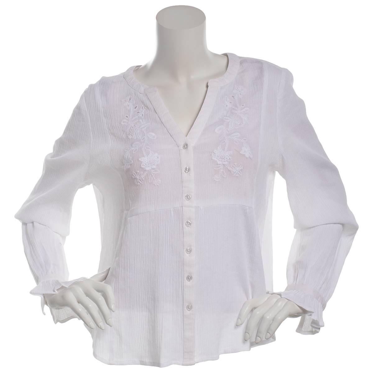 Click here for Plus Size Preswick & Moore(R) Long Sleeve Embroide... prices