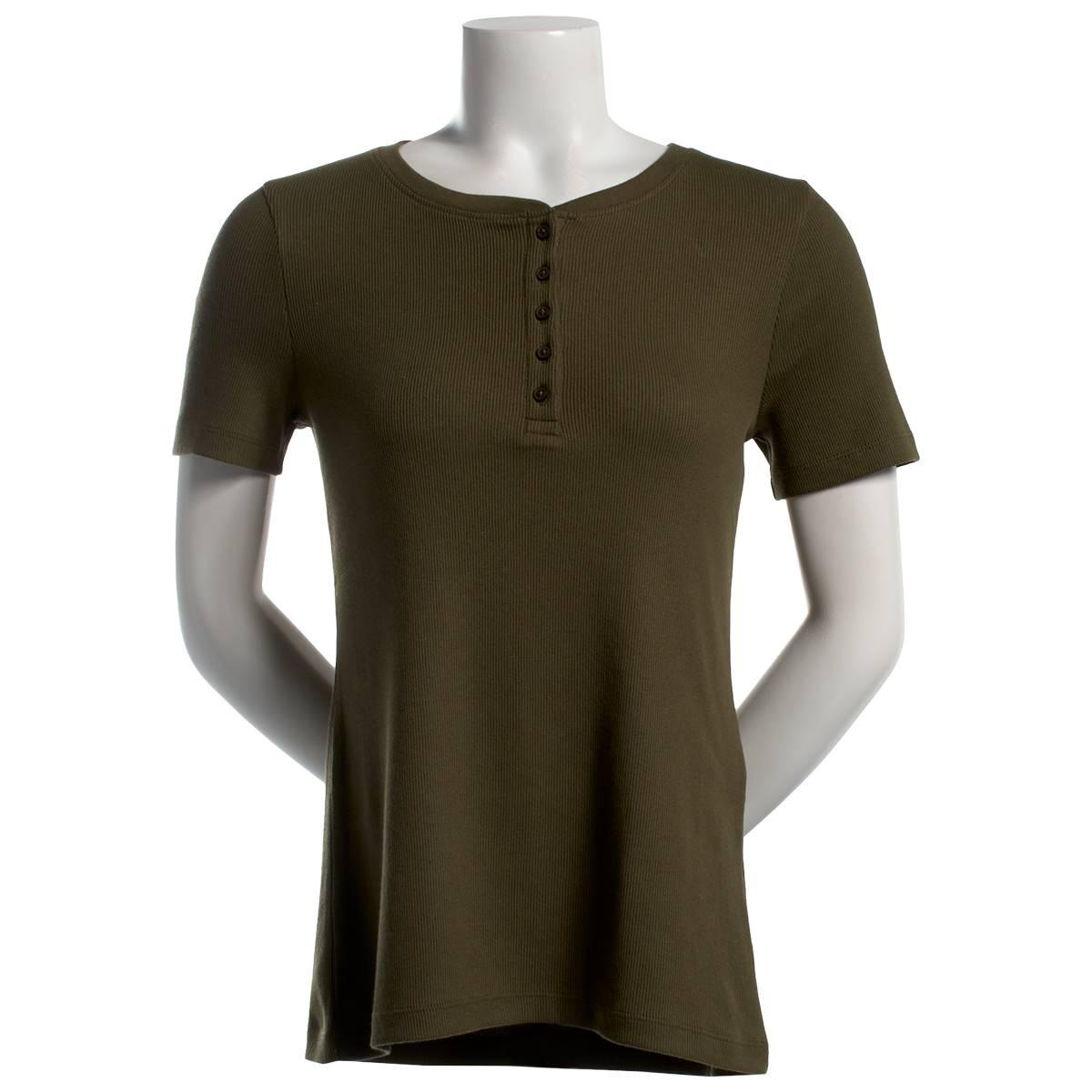 Click here for Petite Architect(R) Short Sleeve 2x2 Rib Henley Te... prices
