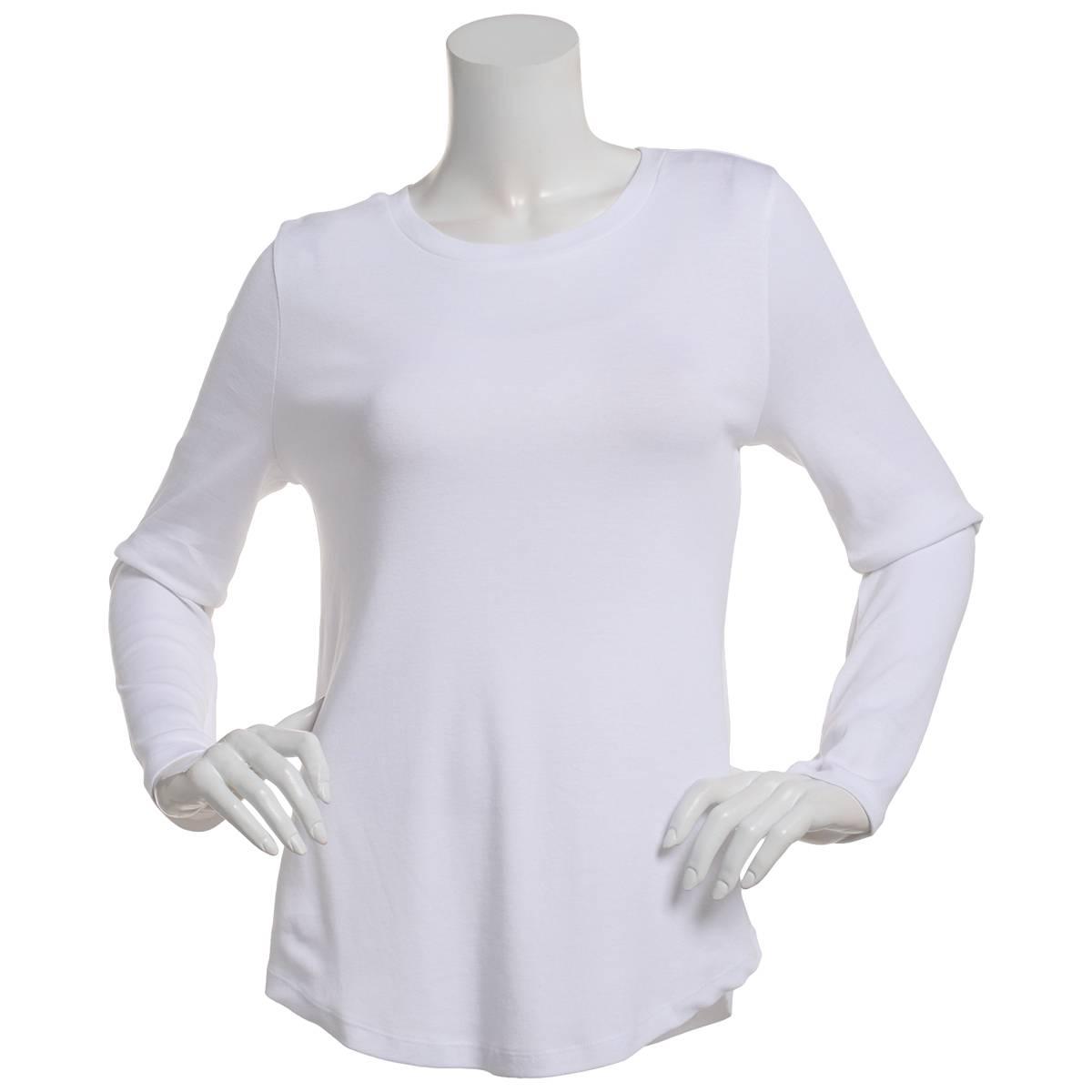 Click here for Petite Architect(R) Long Sleeve Rib Crew Neck Tee... prices