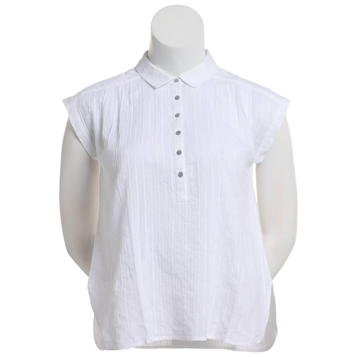 Click here for Womens Architect(R) Solid Geometric Popover Henley... prices