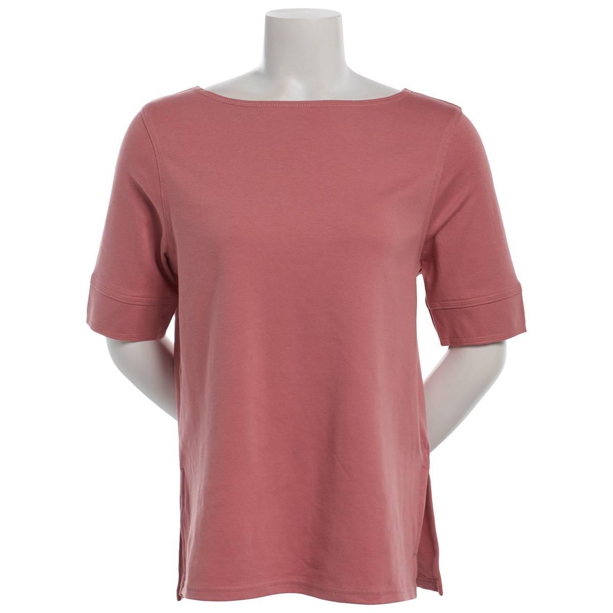 Click here for Petite Architect(R) Elbow Sleeve Boat Neck Tee prices
