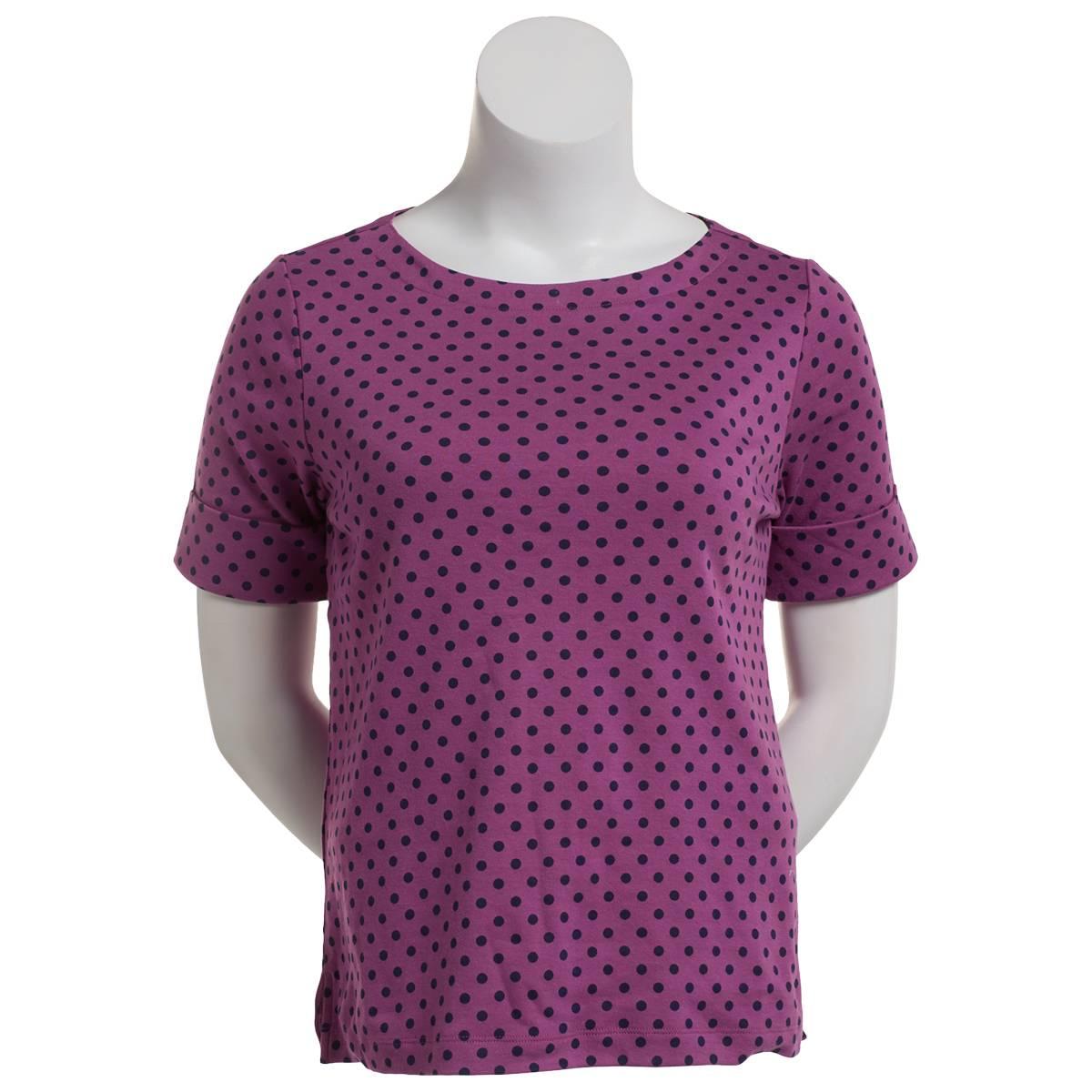 Click here for Petite Hasting & Smith Elbow Sleeve Dot Boat Neck... prices