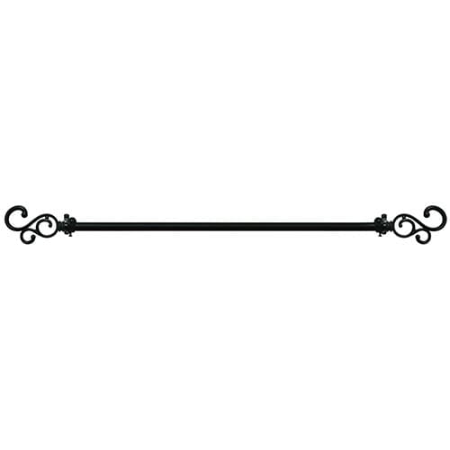 Achim Buono Ii Medley Decorative Rod & Finial  66 - 120 - Black