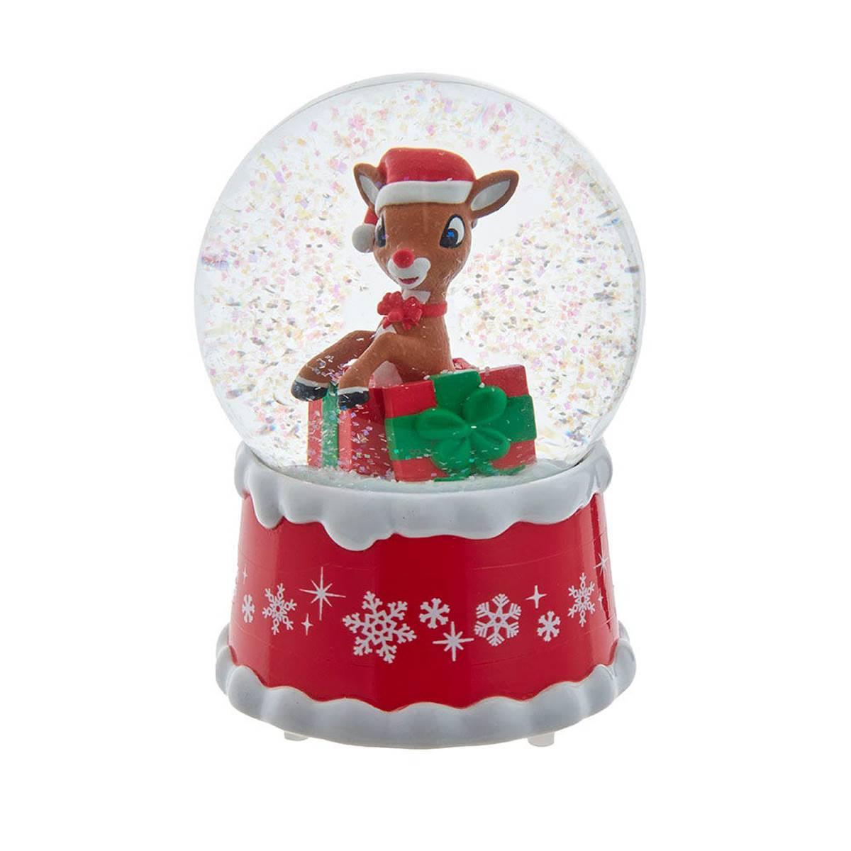 Click here for Kurt S. Adler 100mm Rudolph In Present Water Globe prices