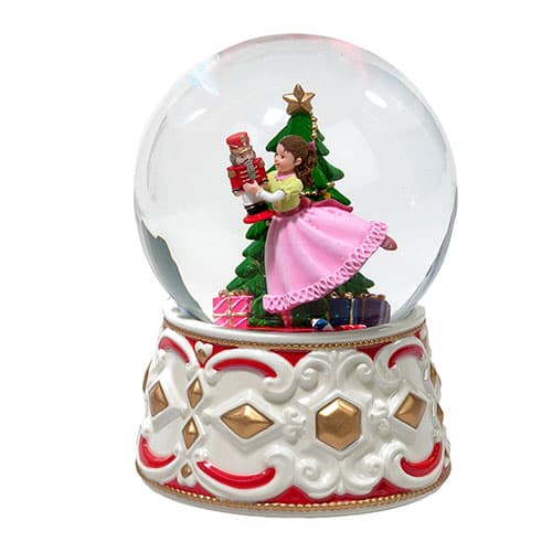 Kurt S. Adler 5.5in. Clara & Nutcracker Musical Water Globe