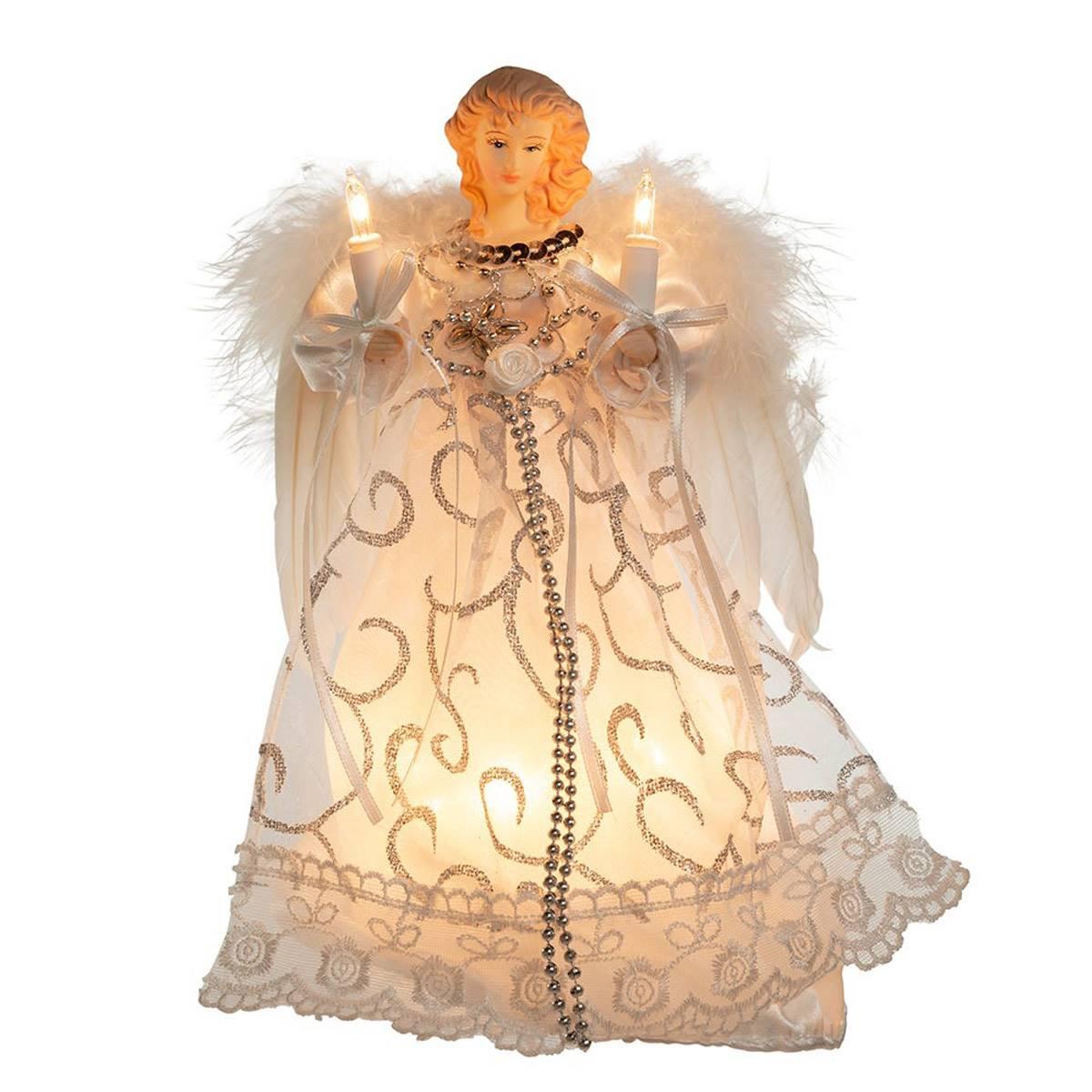 Click here for Kurt S. Adler UL 10-Light 9in. White/Silver Angel... prices