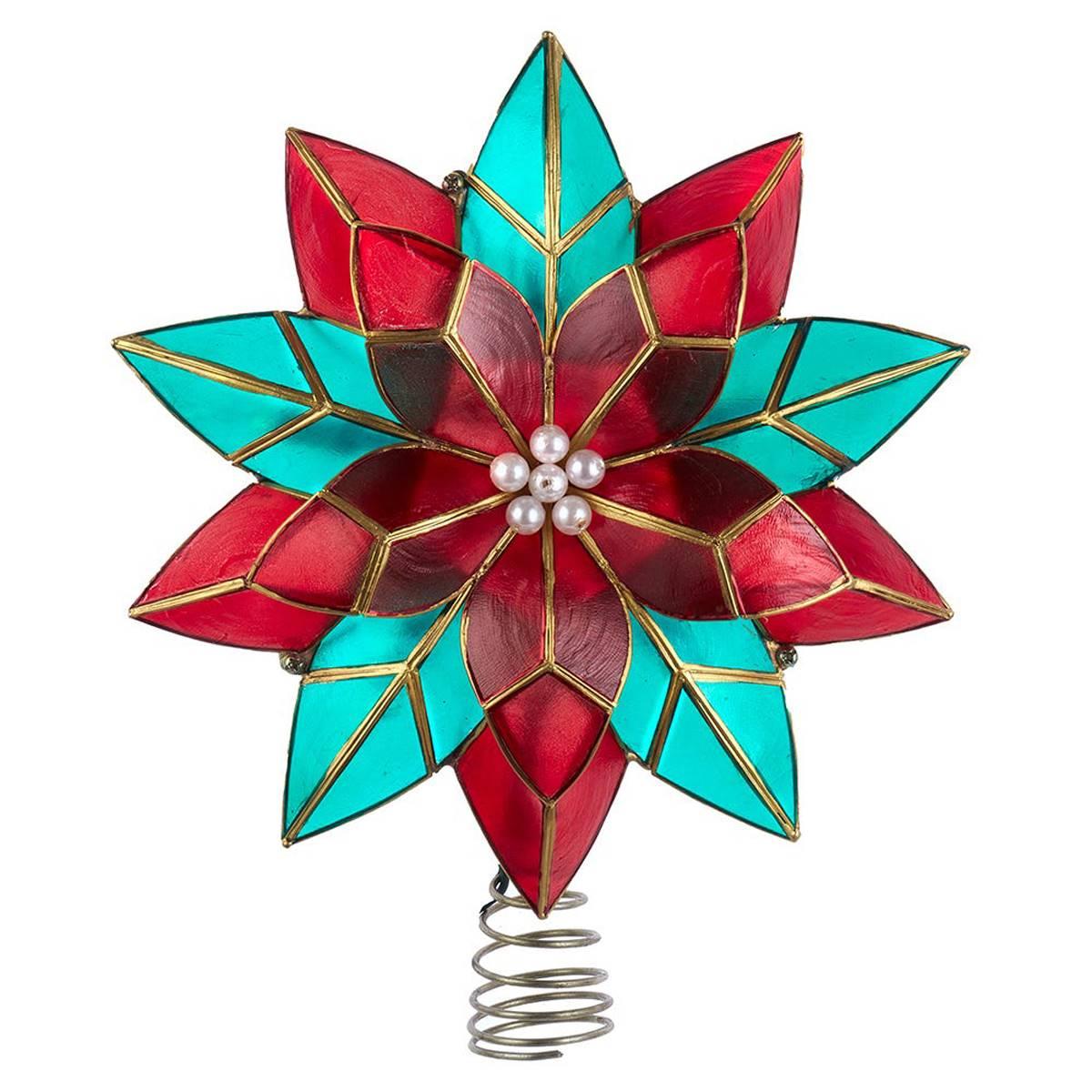 Click here for Kurt S. Adler UL 10-Light Red & Green Poinsettia T... prices