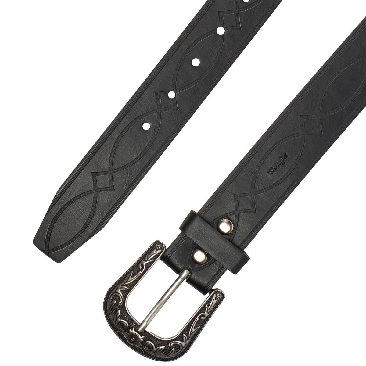 Click here for Mens Wrangler 38mm Boot Stitch Pattern Belt with E... prices