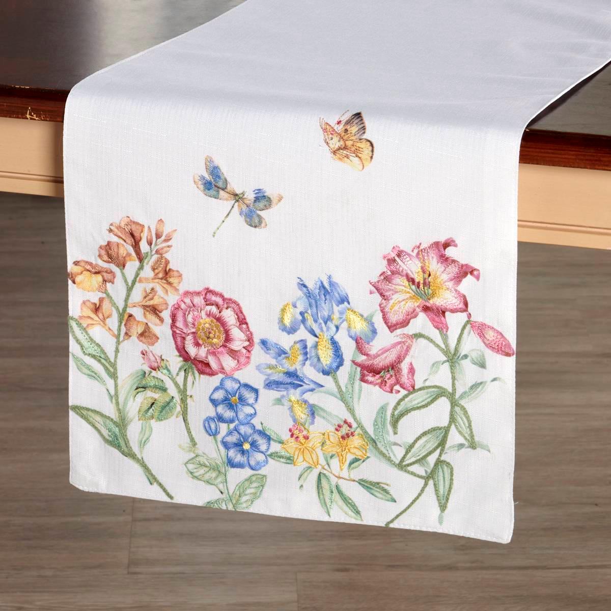 Click here for Lenox(R) Butterfly Garden Embroidered Runner - 14x... prices