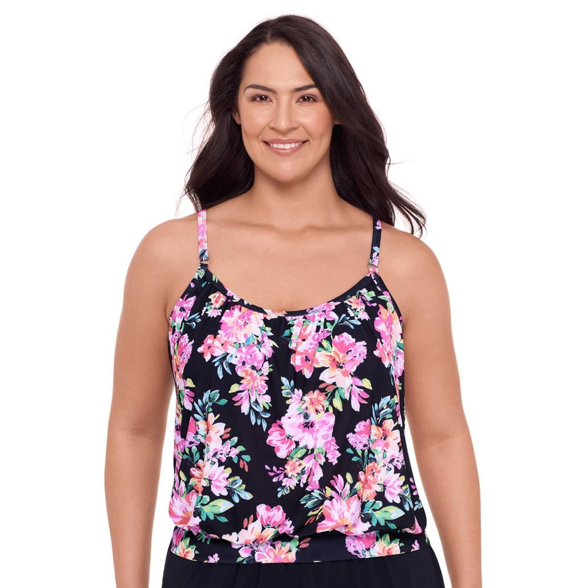 Click here for Plus Size American Beach Night In Bloom Band Hem T... prices