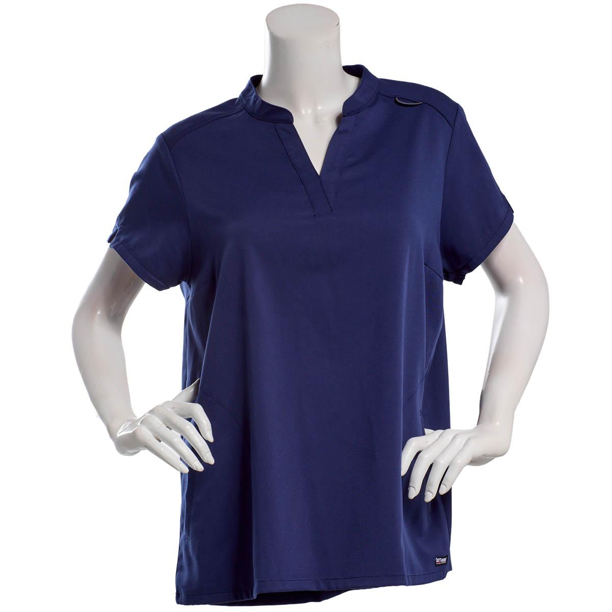 Click here for Womens Greys Anatomy Short Sleeve Banded Collar Sc... prices