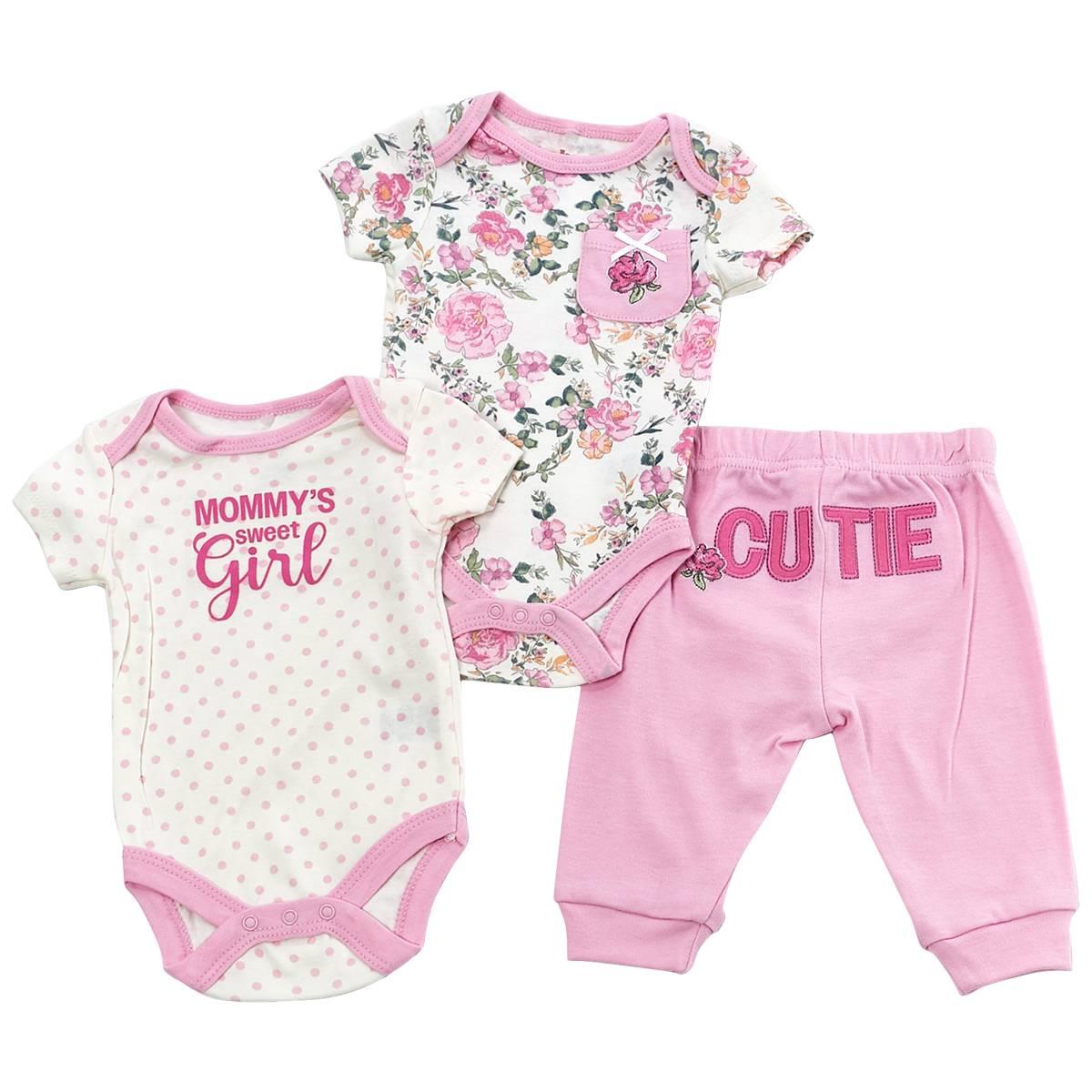 Click here for Baby Girl (NB-9M) Baby Gear(R) 3pc. Floral Cutie B... prices