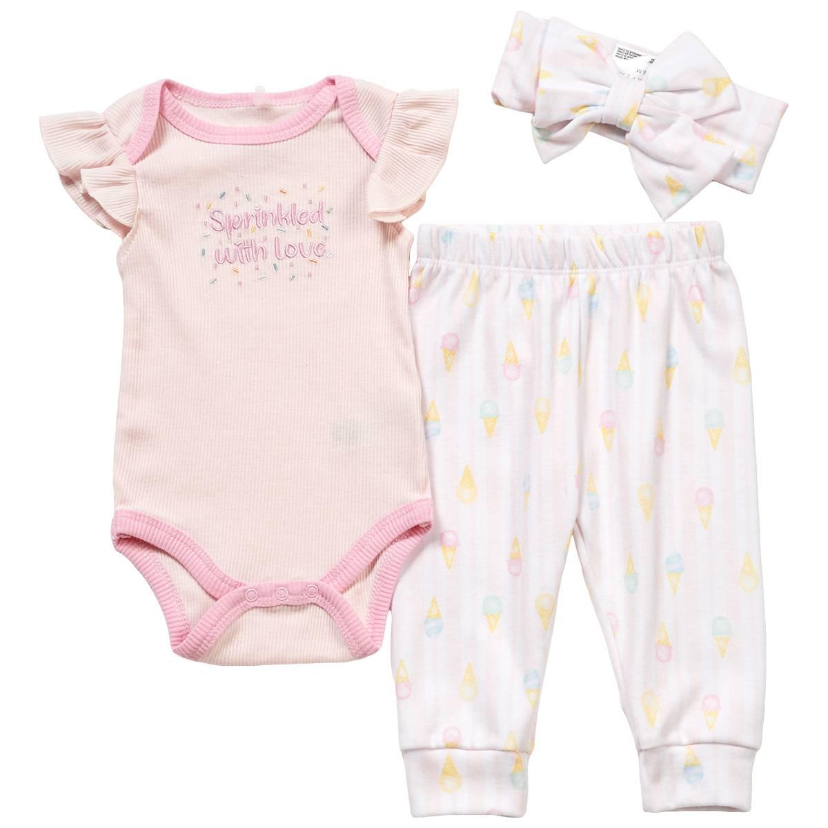 Click here for Baby Girl (NB-9M) Chick Pea(R) 3pc. Ice Cream Jogg... prices