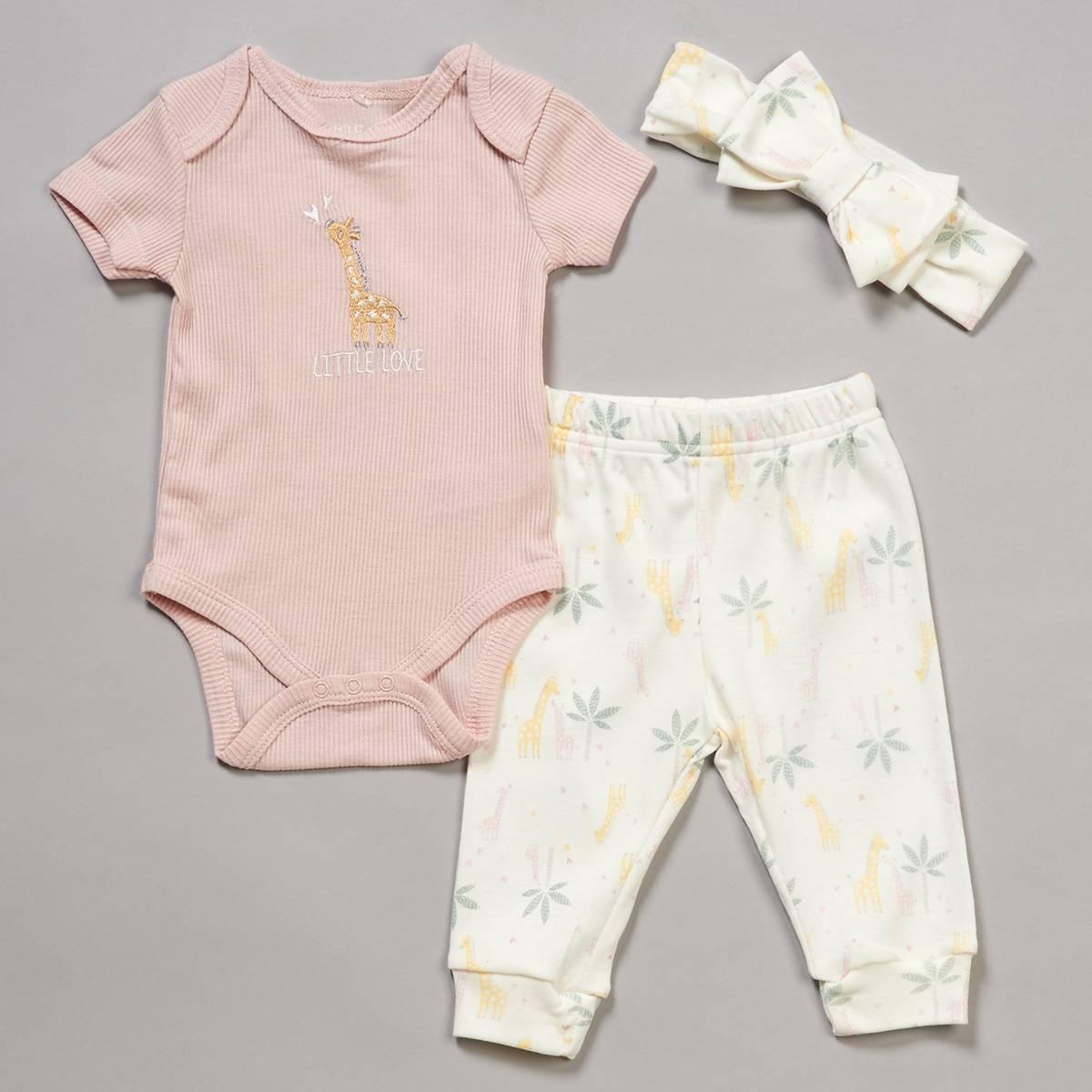 Click here for Baby Girl (NB-9M) Chick Pea(R) 3pc. Love Giraffe B... prices