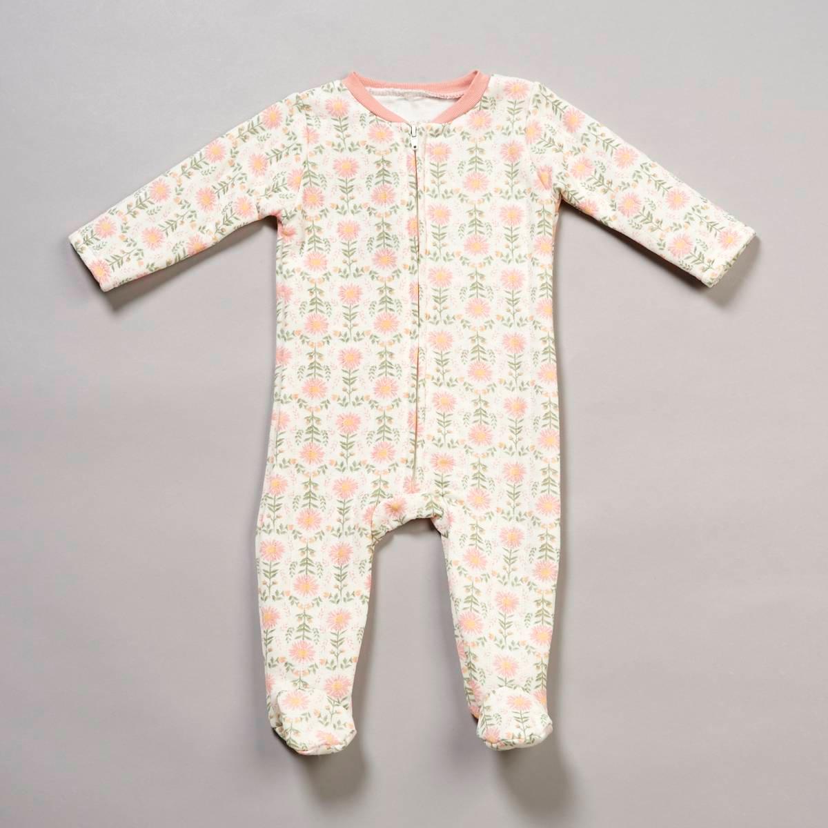 Click here for Baby Girl (NB-9M) Chick Pea(R) Daisy Quilted Footi... prices