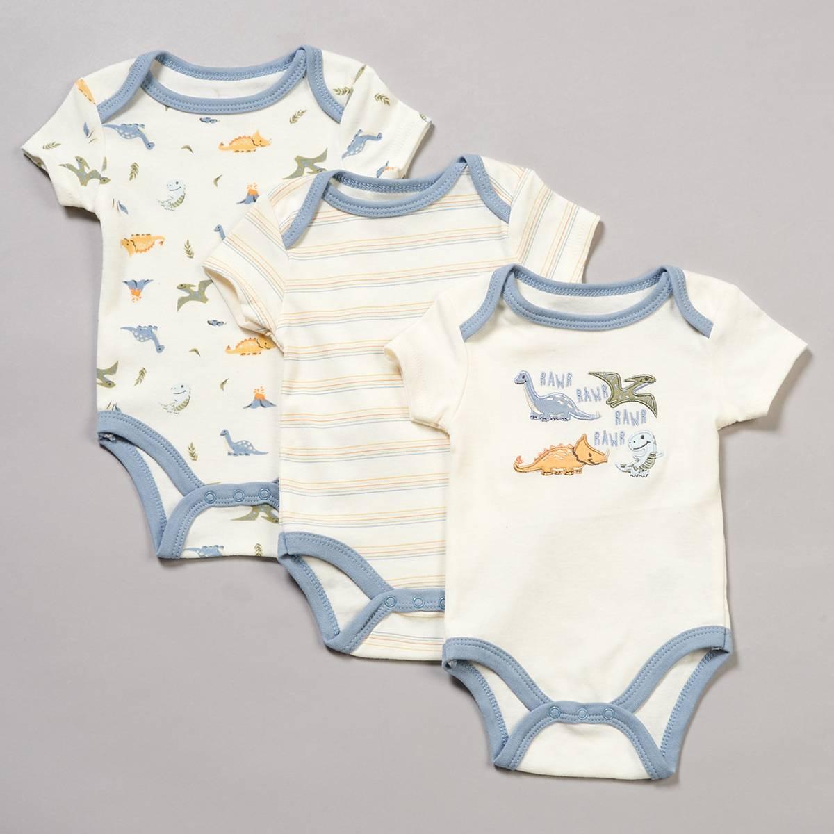 Click here for Baby Boy (NB-9M) Chick Pea(R) 3pk. Dino Short Slee... prices