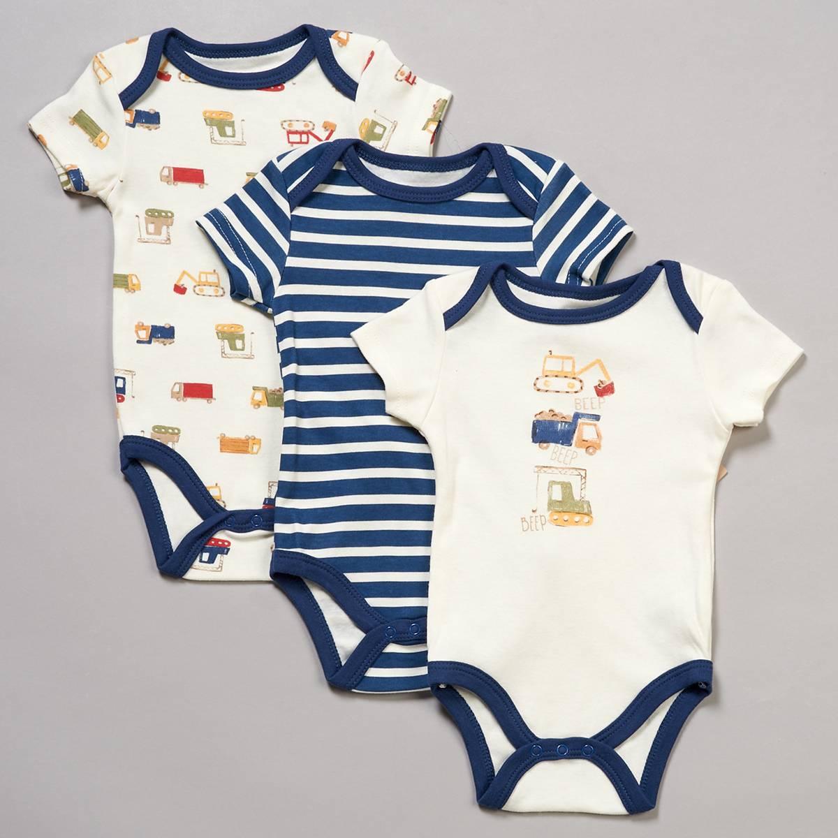 Click here for Baby Boy (NB-9M) Chick Pea(R) 3pk. Trucks Short Sl... prices