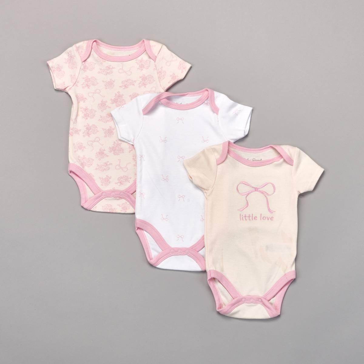 Click here for Baby Girl (NB-9M) Kyle & Deena 3pc. Bows/Rose Toil... prices