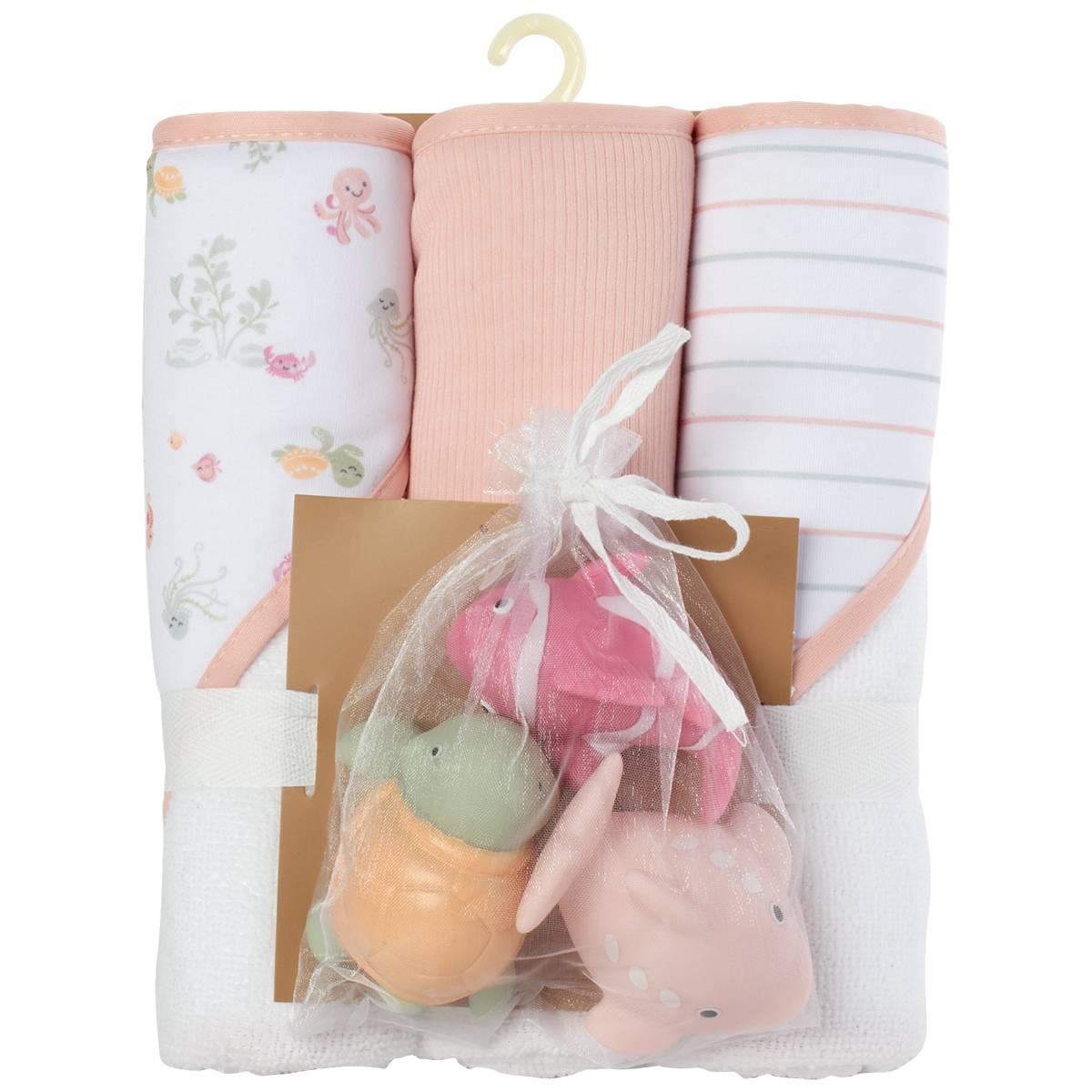 Click here for Chick Pea(R) 6pc. Ocean & Stripe Hooded Towel & To... prices
