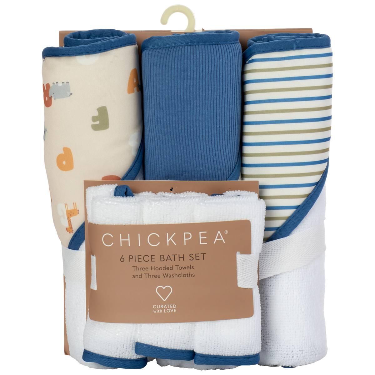 Click here for Chick Pea(R) 6pc. Alphabet/Solid & Stripe Bath Set prices