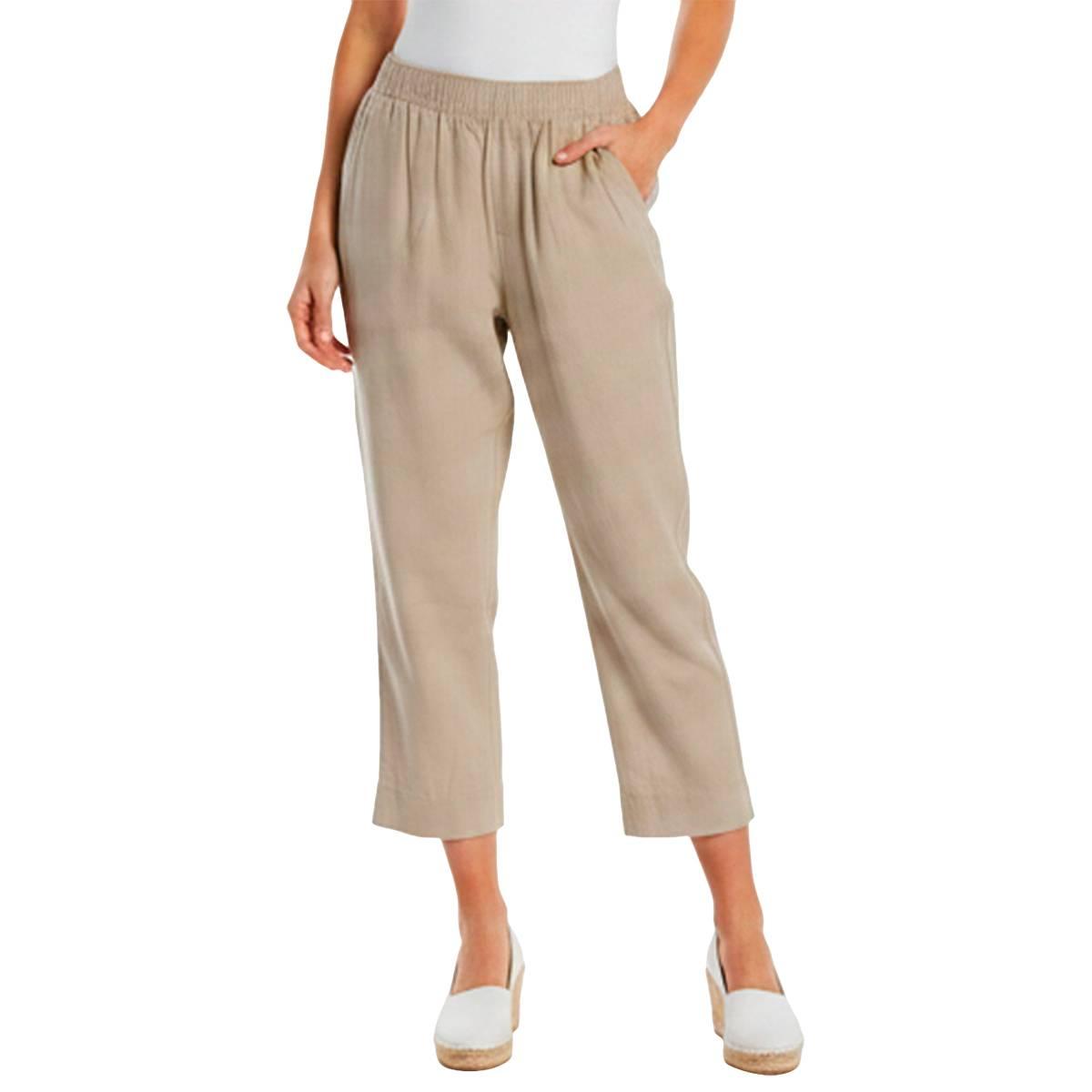 Click here for Petite Briggs Pull On Elastic Waist Solid Pocket C... prices