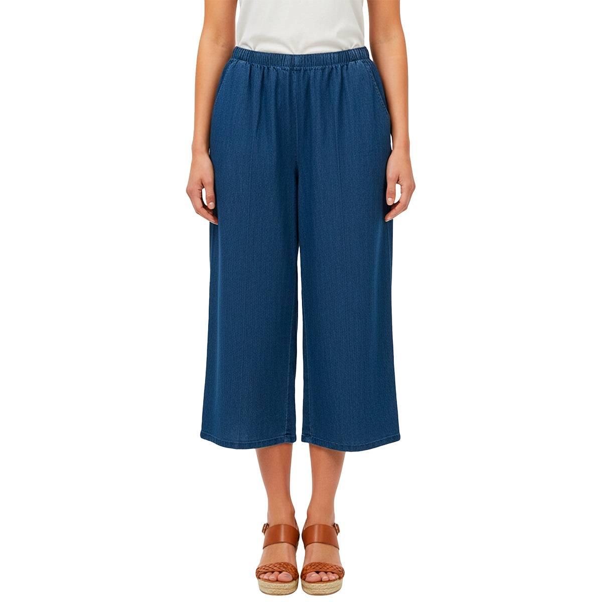 Click here for Plus Size Components Pleated Denim Capris - Averag... prices