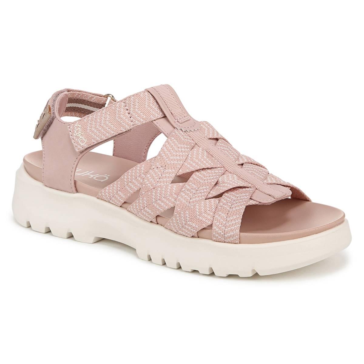 Ryka Womens Blissful Fisherman Sport Sandals - Whitecap Beige Stretch Fabric