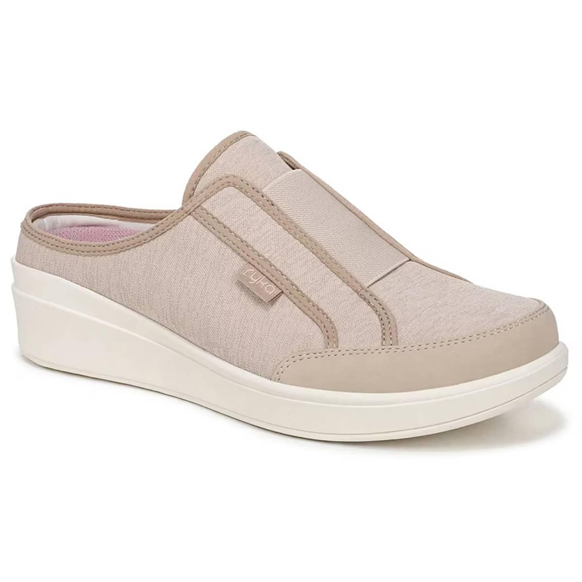 Ryka Womens Lounge Washable Slip On Mules - Black Fabric