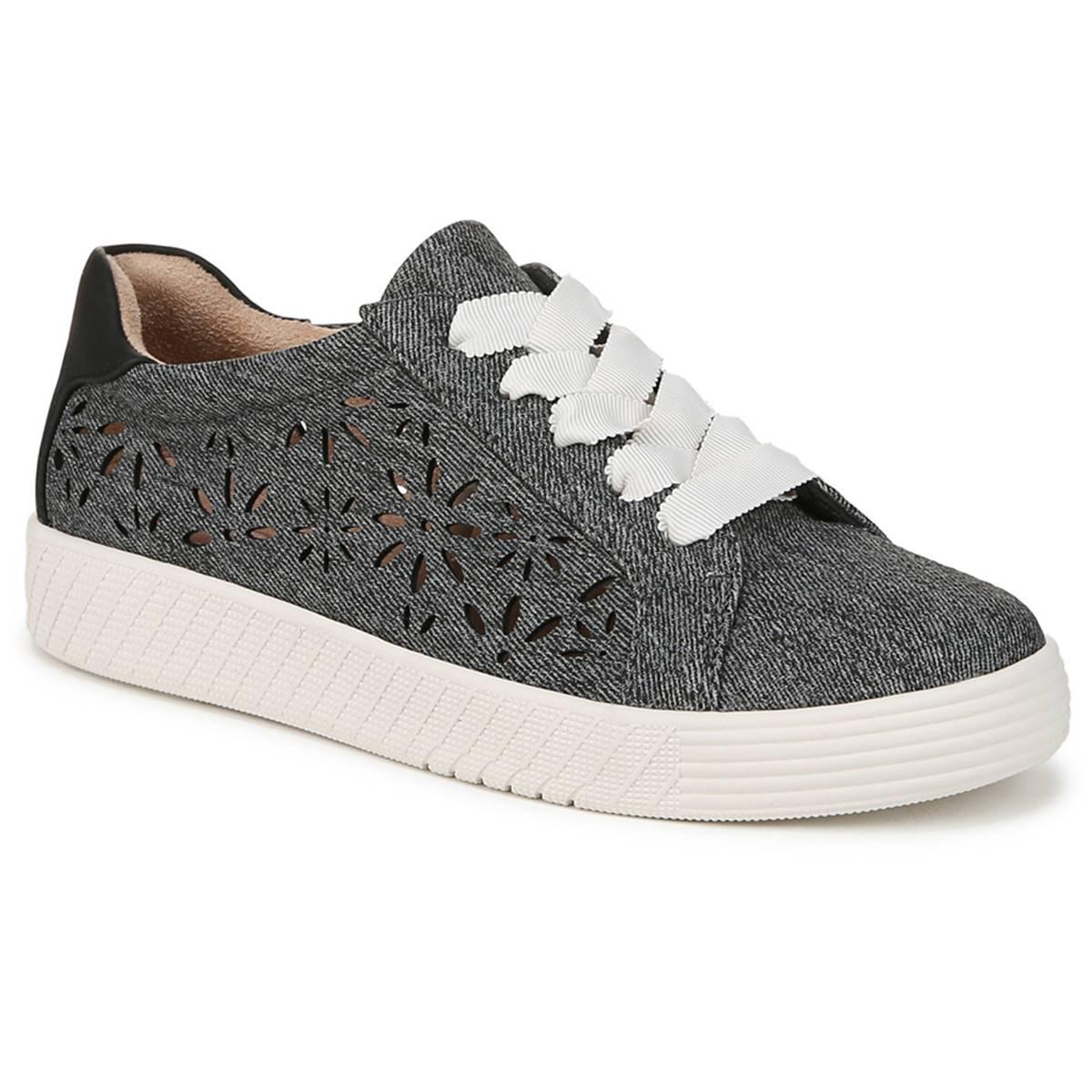 Soul Naturalizer Womens Neela-Perf Lace Up Sneakers - Light Denim Blue Embossed Faux Leather