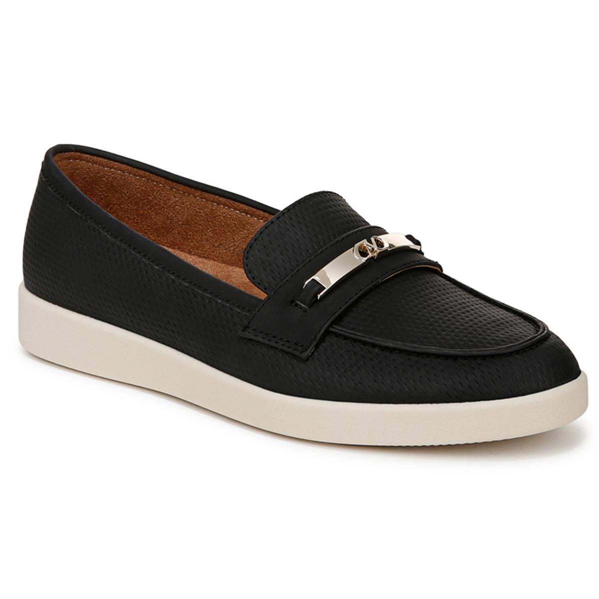 Naturalizer Womens Isla Hybrid Penny Loafers - Warm Taupe Embossed Faux Nubuck