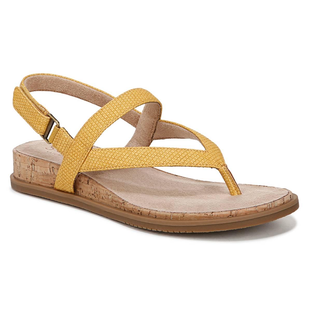 Soul Naturalizer Womens Carolyn Demi-Wedge Sandals - Gold Faux Leather