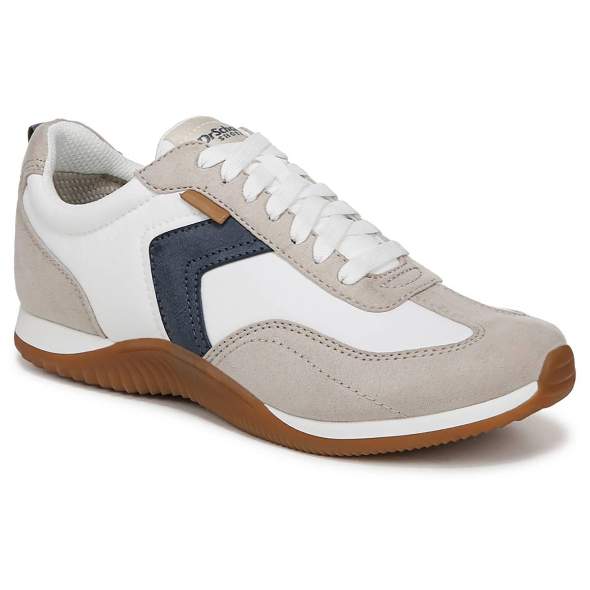 Dr. Scholls Womens Good Ol Days Lace Up Sneakers - Oyster White Fabric