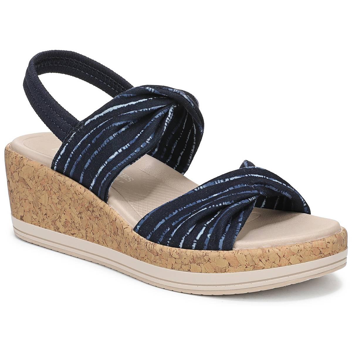 LifeStride Womens Riley Washable Slingback Wedge Sandals - French Pink Fabric