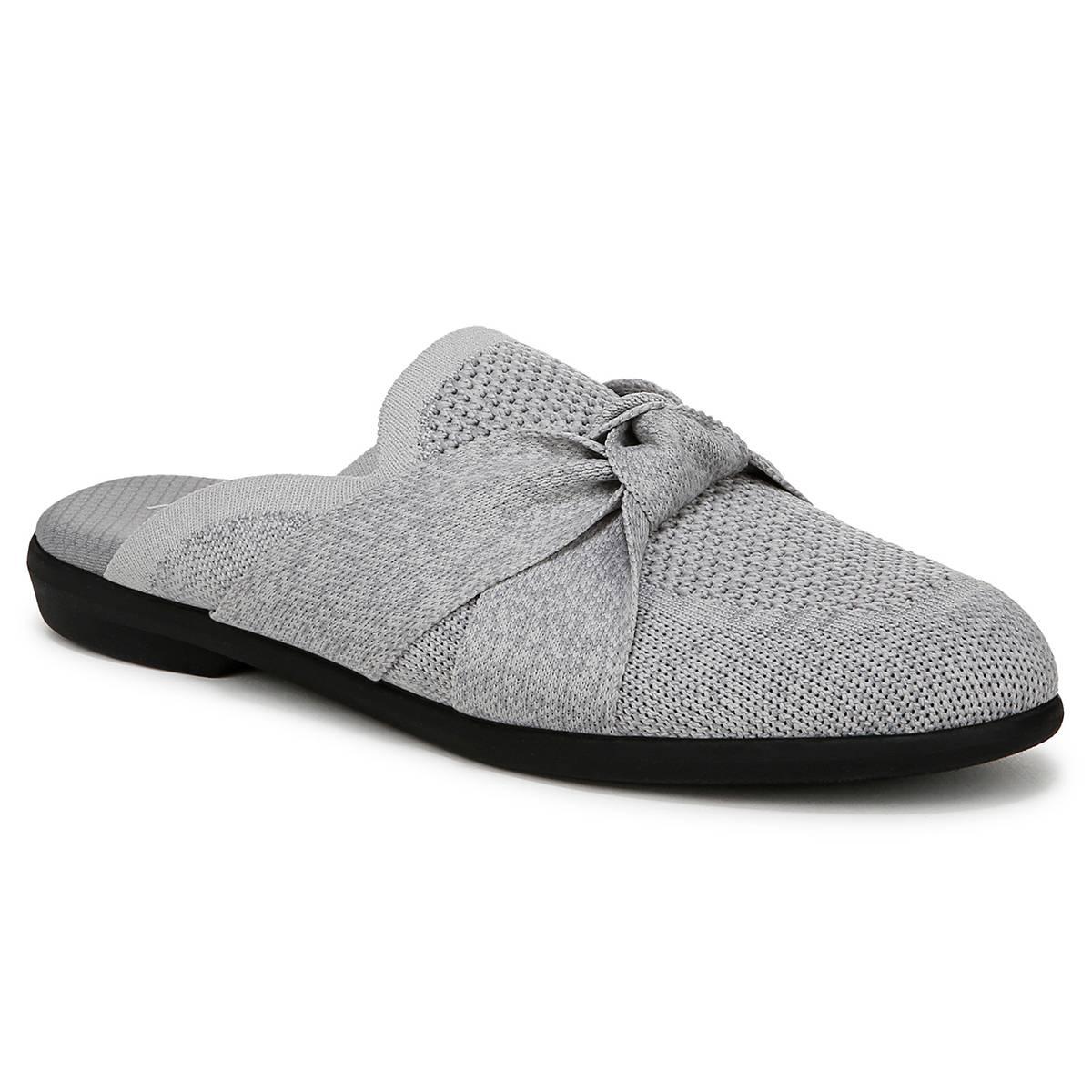 LifeStride Womens Kissed-Mule Washable Mules - Black Knit Fabric