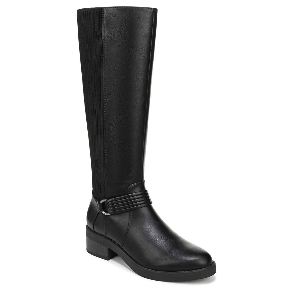 LifeStride Brighton Round Toe Wide Calf Tall Boots - Dark Brown