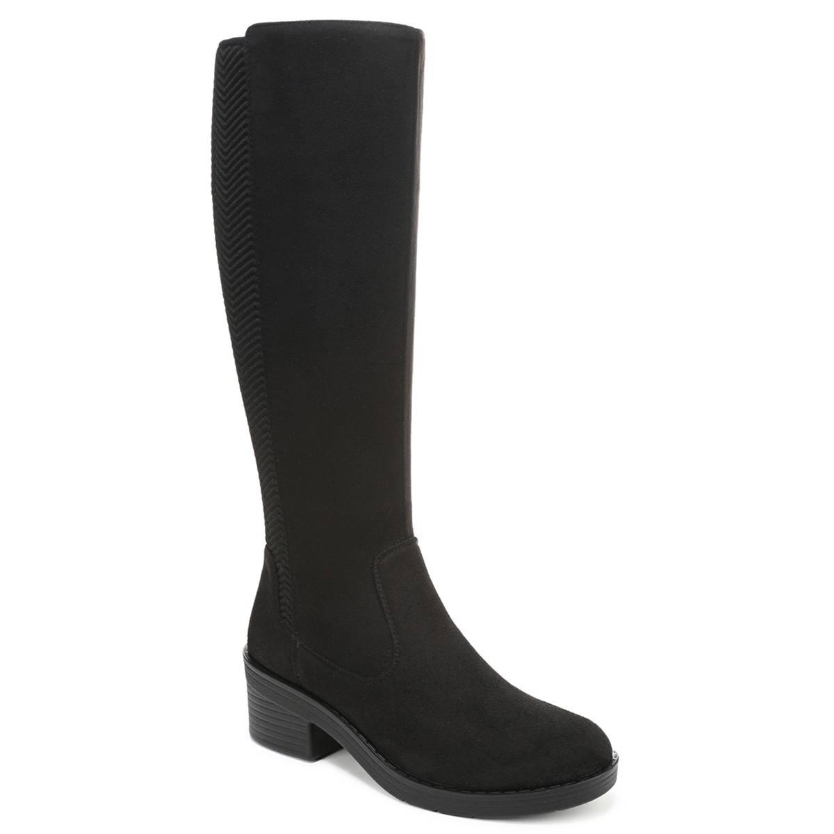 LifeStride Womens Optimum Washable Zipper Tall Boots - Mocha Brown Microfiber