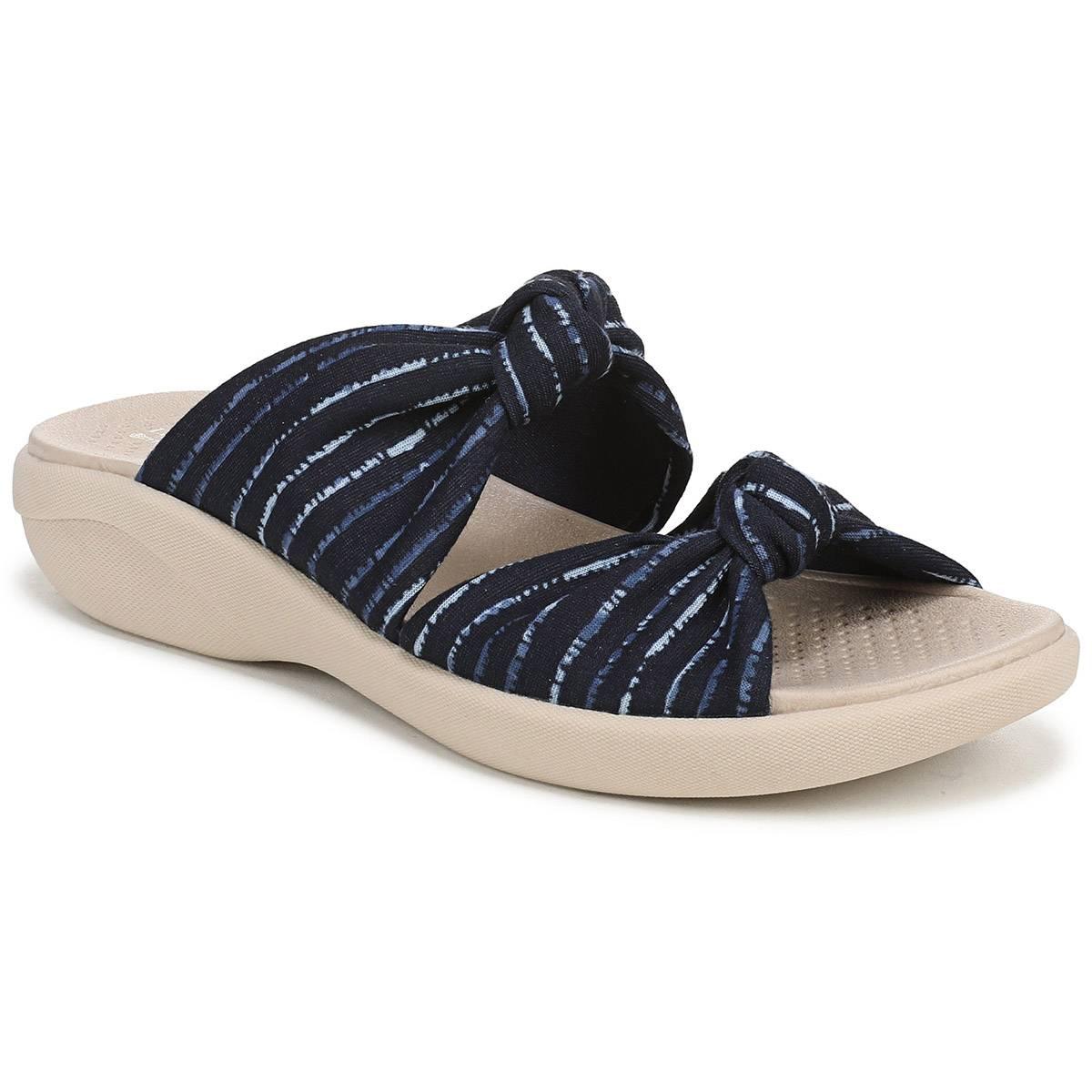 LifeStride Womens Caring Slide Sandals - French Pink Embroidered Fabric