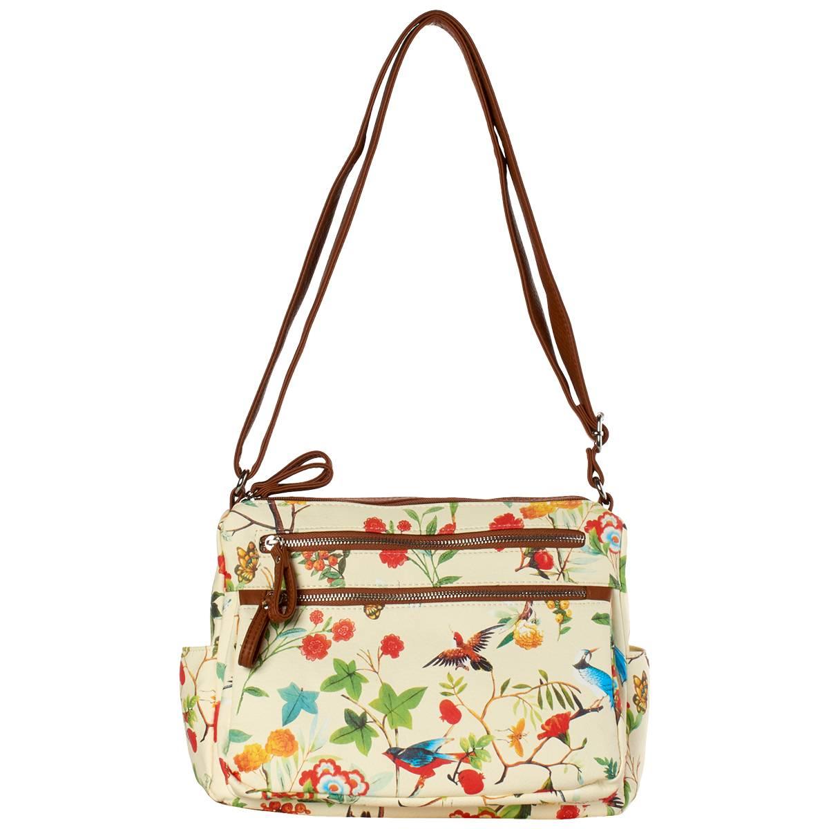 Click here for Bueno Multi Zip Camera Floral Washed Hobo - Cream prices
