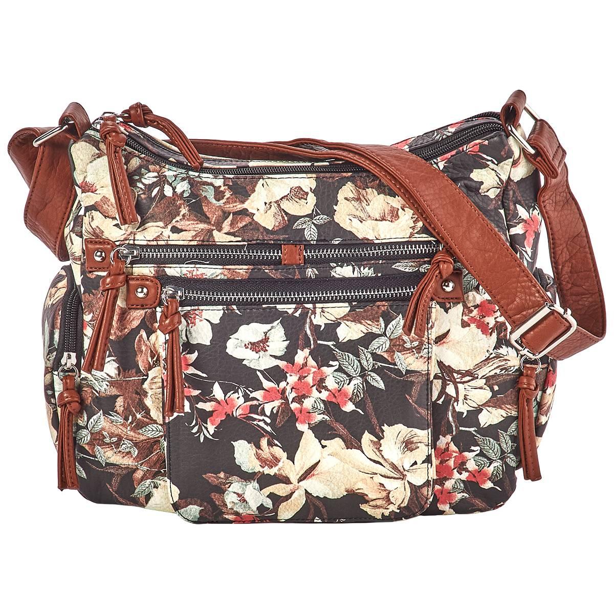 Click here for Bueno Floral Multi-Zip Hobo prices
